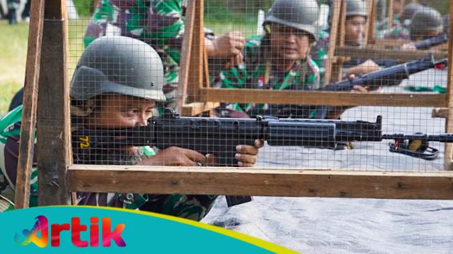 Korem 084 Bhaskara Jaya Gelar Latihan Menembak Senjata Ringan