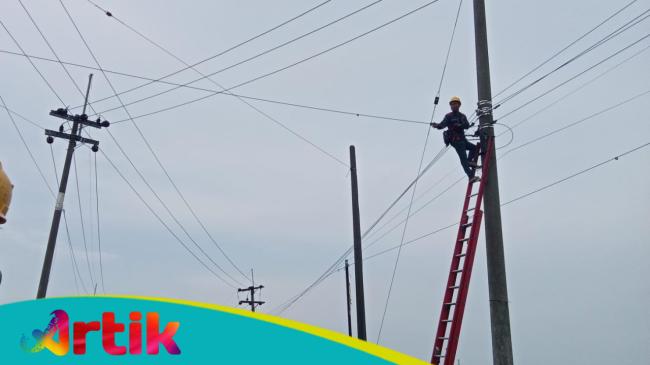 Laksanakan Penataan dan Pendataan Kabel Ilegal di Tiang PLN Sidoarjo, PLN Icon Plus Konsisten ...