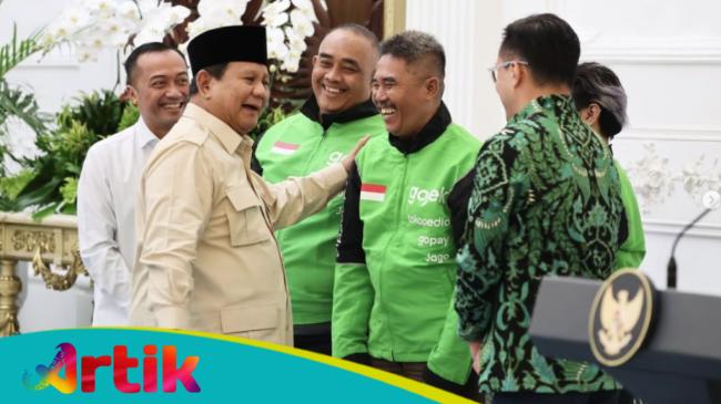 Bertemu CEO PT GoTo dan Grab, Prabowo Minta Ojol Diberikan THR